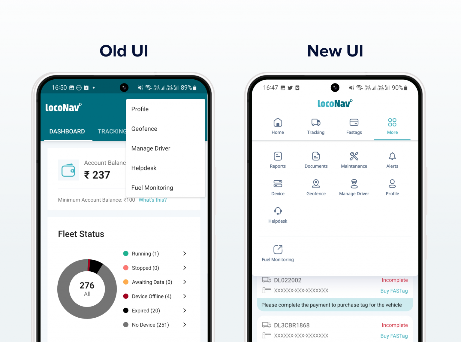 Mobile App Experience - New UI Launch